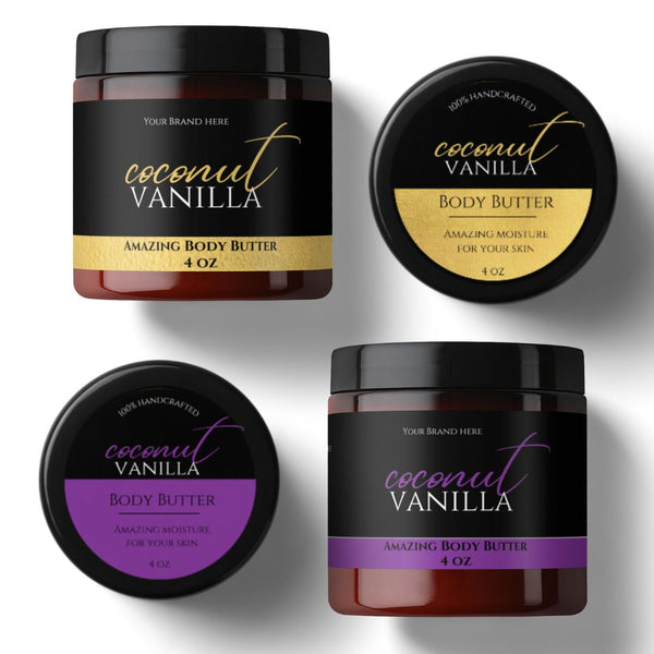 Two tone Jar Labels. Editable templates – Scents of Tobago -->